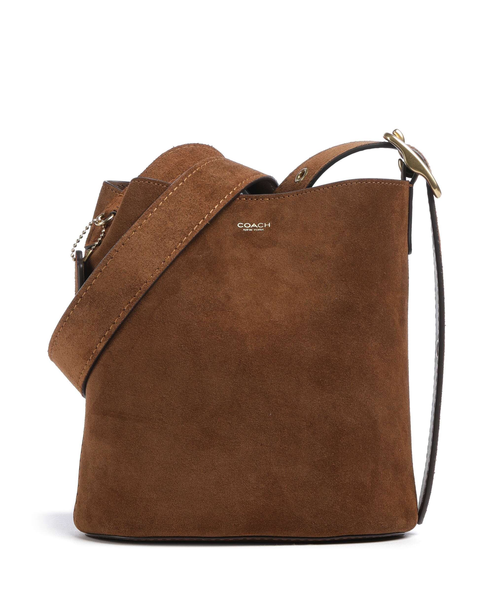 Coach Bleecker 21 Bucket bolso de mano cuero de vaca cepillado warm ...