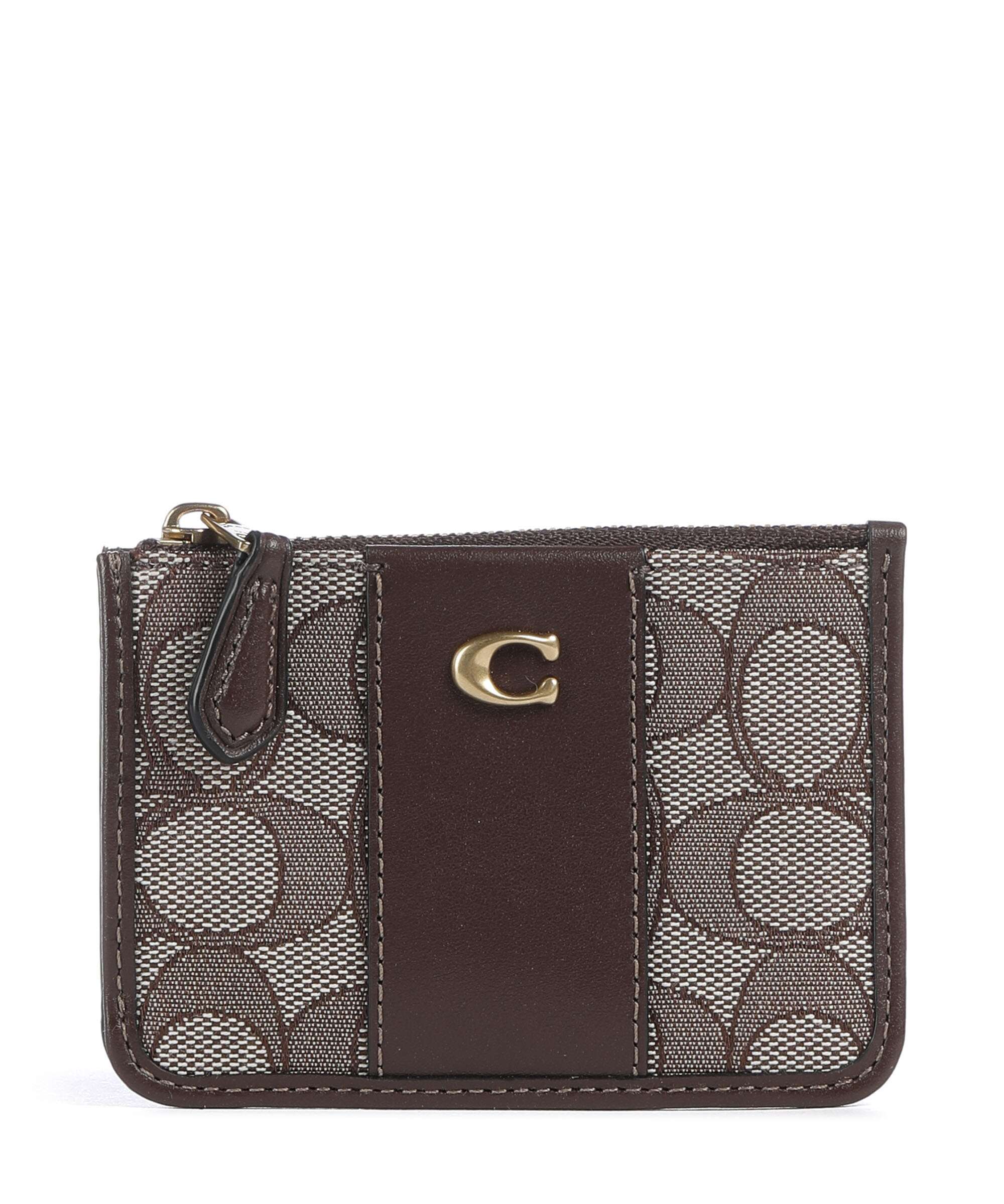 Coach Essential Signature Jacquard Mini Tarjetero cuero de vaca de ...