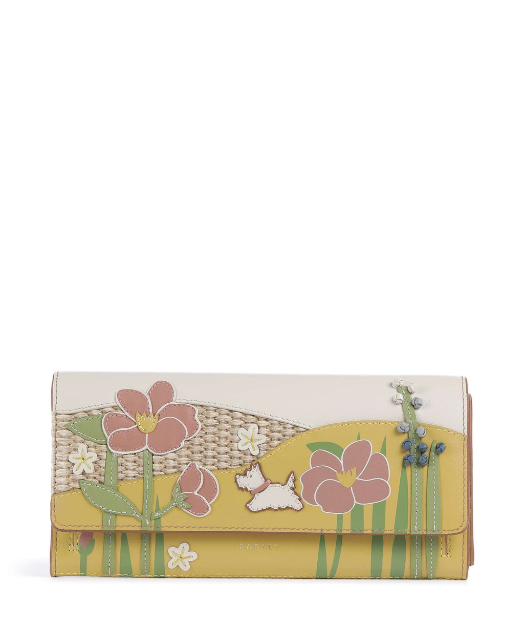 Radley London Spring Blooms Monedero cuero de vaca de grano fino salt ...